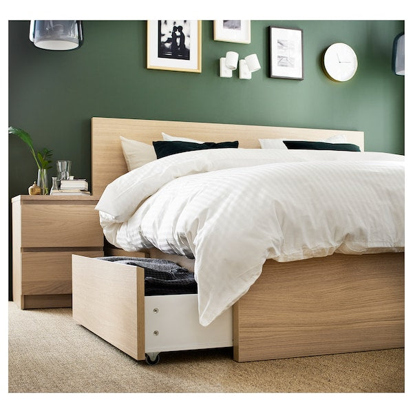 Malm bed frame with 2 storage boxes store